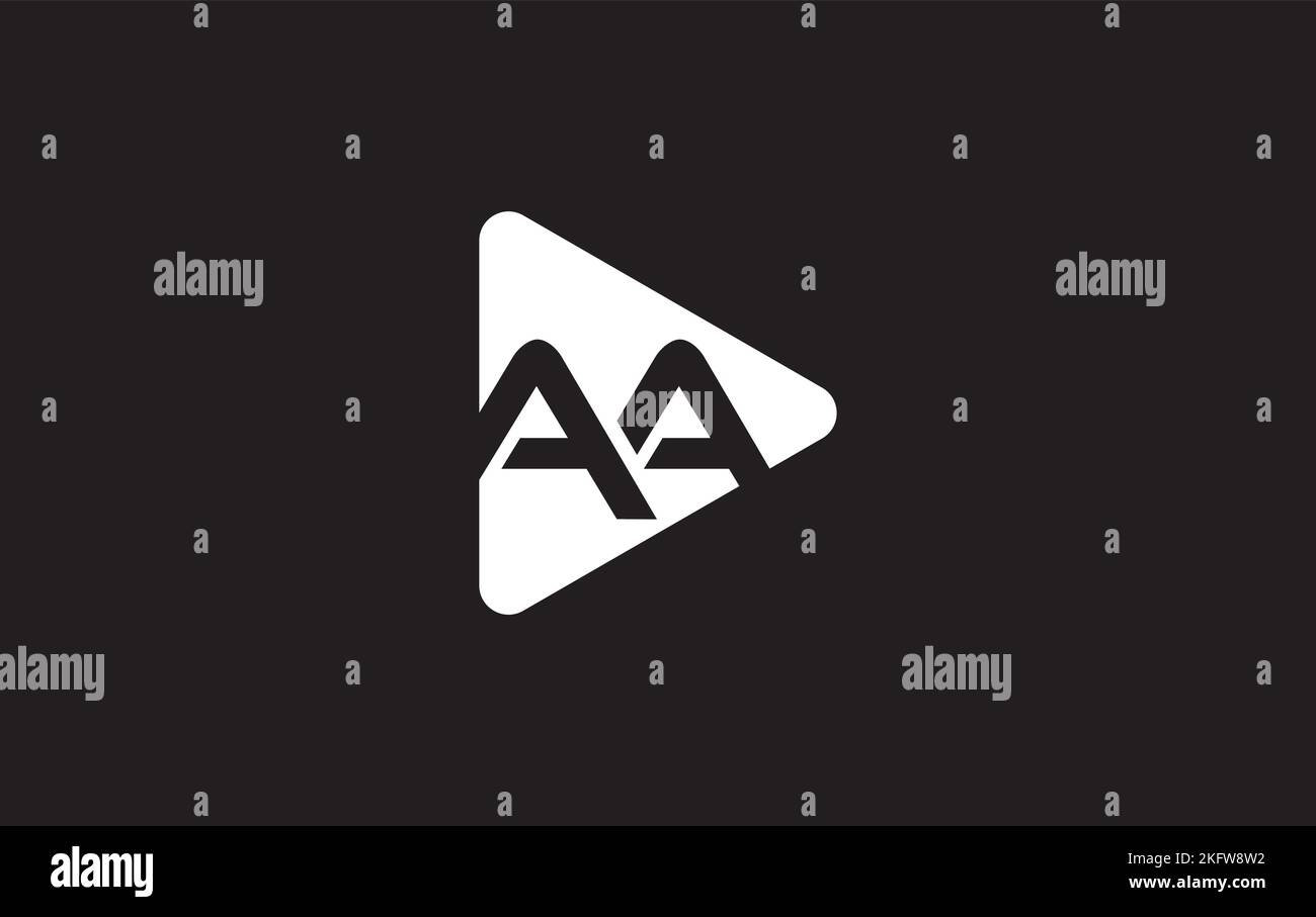 Play button icon vector and play button logo symbol with icon letter ...