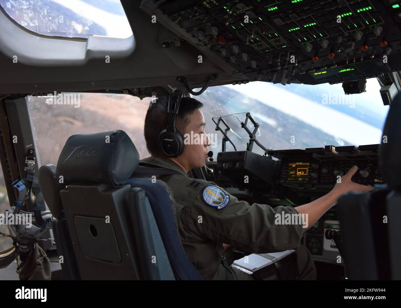U.S. Air Force Capt. Robbie Lei, a pilot and aircraft commander with the 7th Airlift Squadron ...