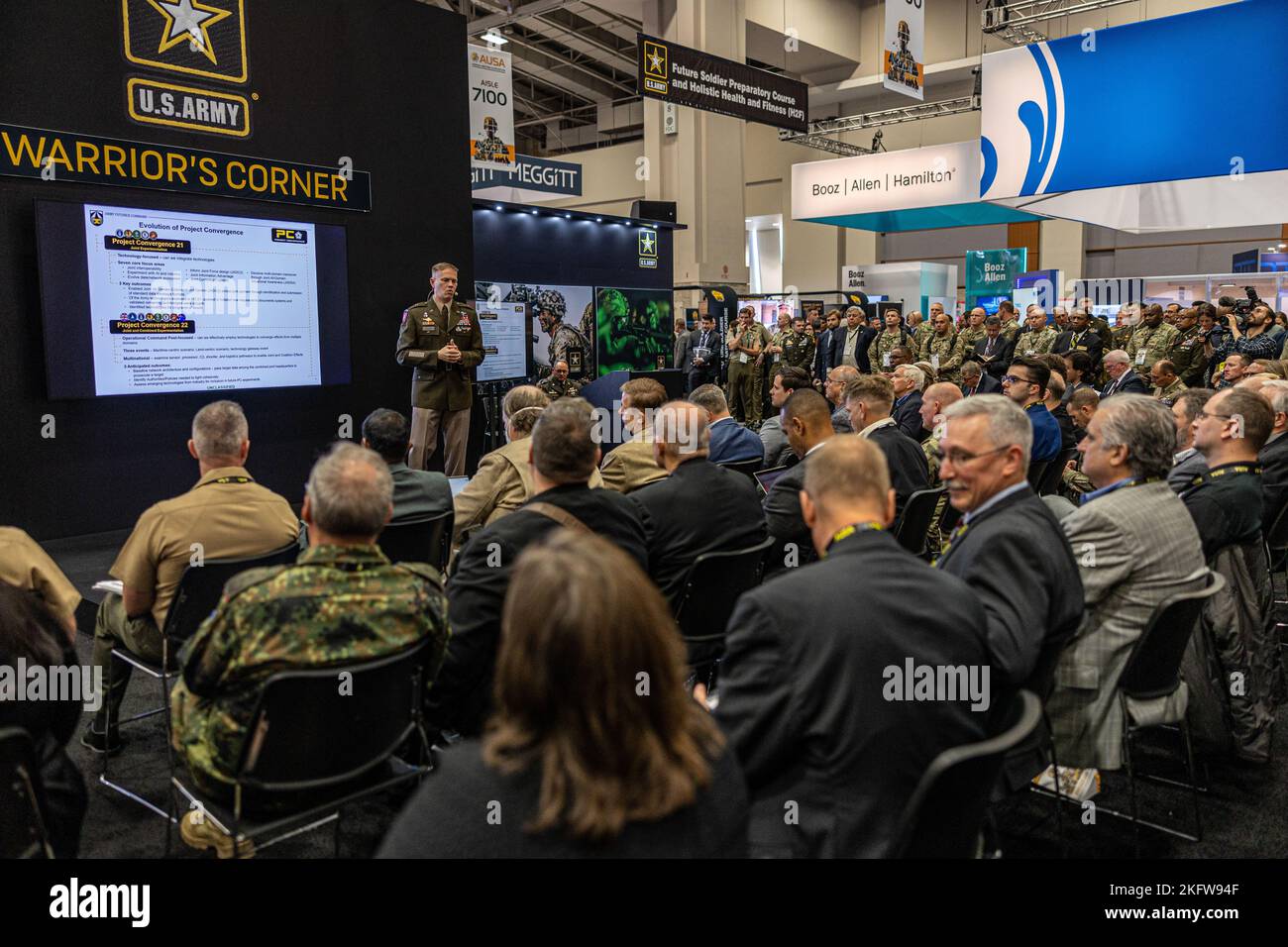Brigadier General Guy Jones, FCC, Deputy Director, speaks to audience ...