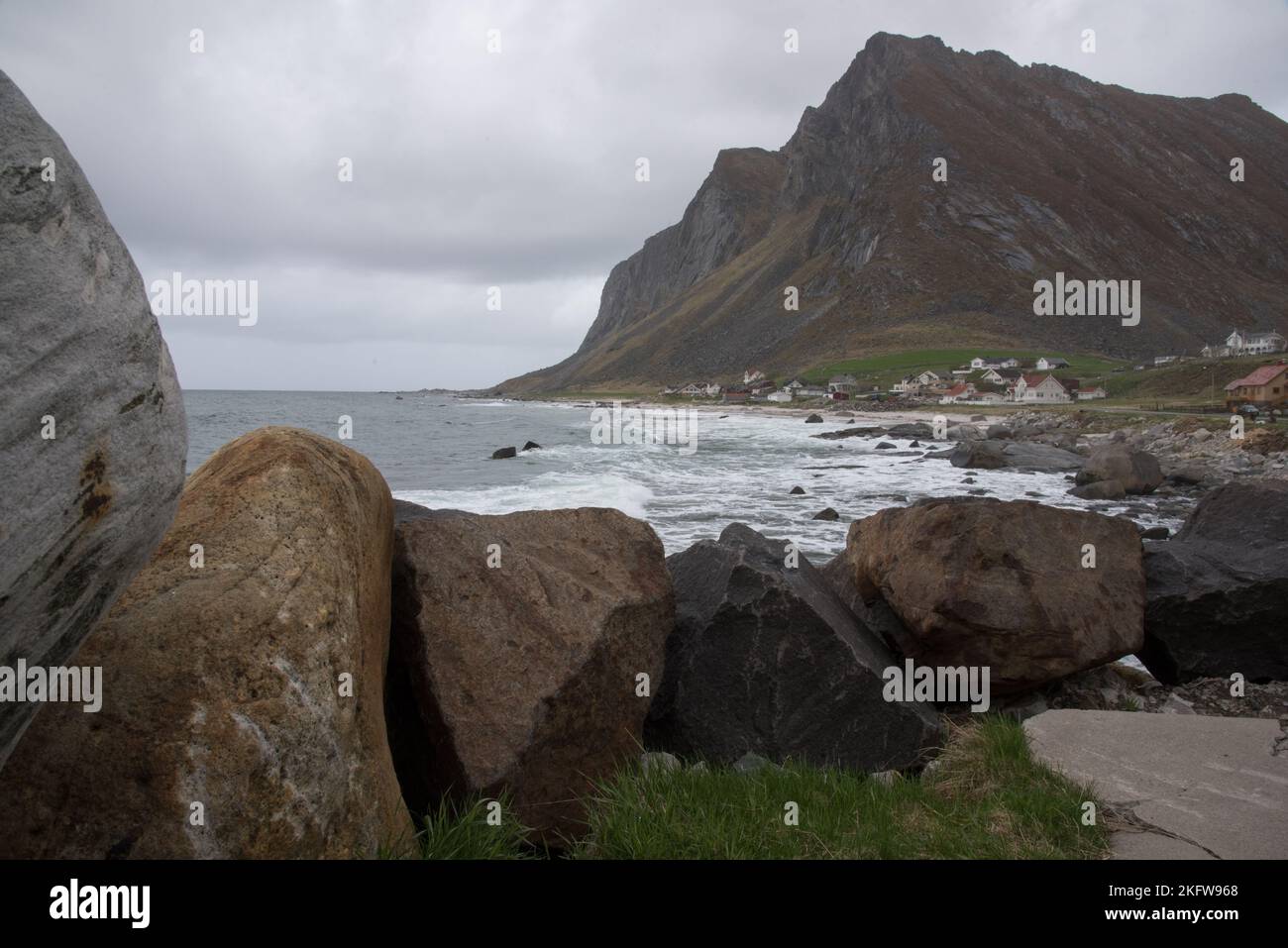 Vikten is a small village on Flakstadøya island of the Lofoten ...