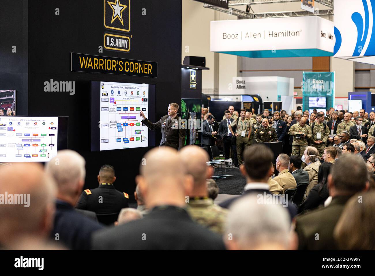Brigadier General Guy Jones, FCC, Deputy Director, speaks to audience ...