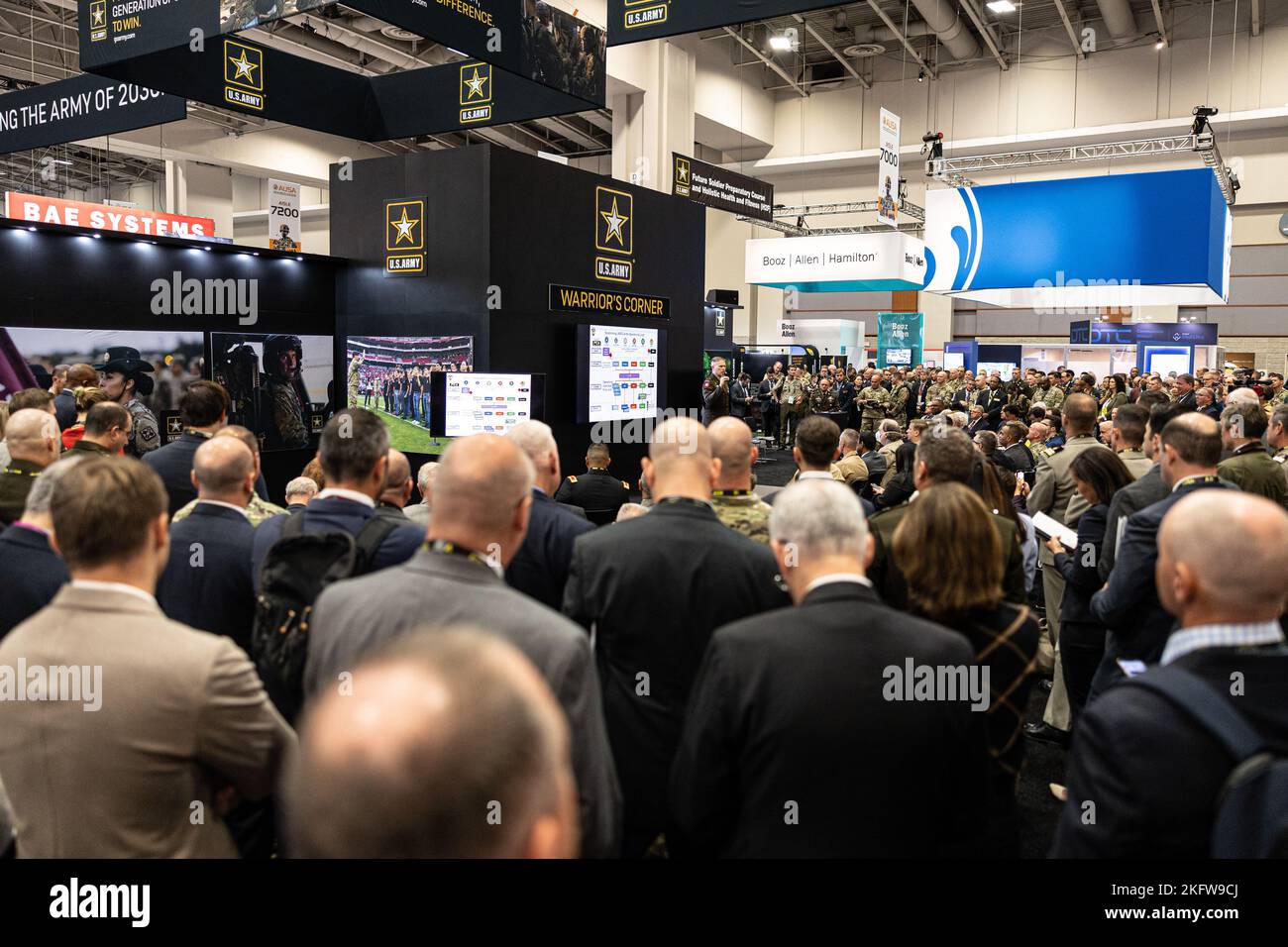 Brigadier General Guy Jones, FCC, Deputy Director, speaks to audience members about Project ...