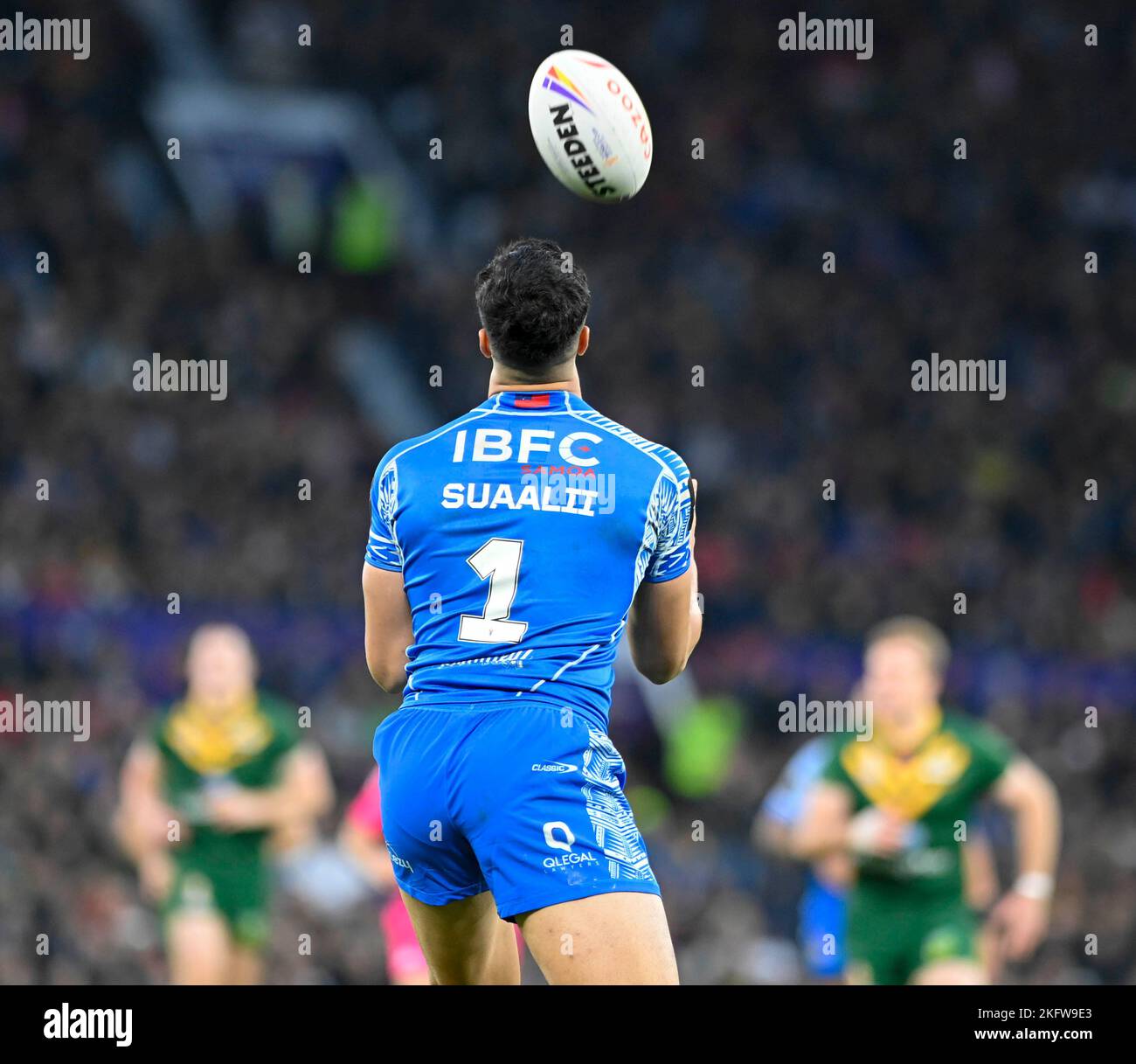 Manchester ENGLAND - NOVEMBER 19. Joseph Suaali'i of Samoa seen during ...