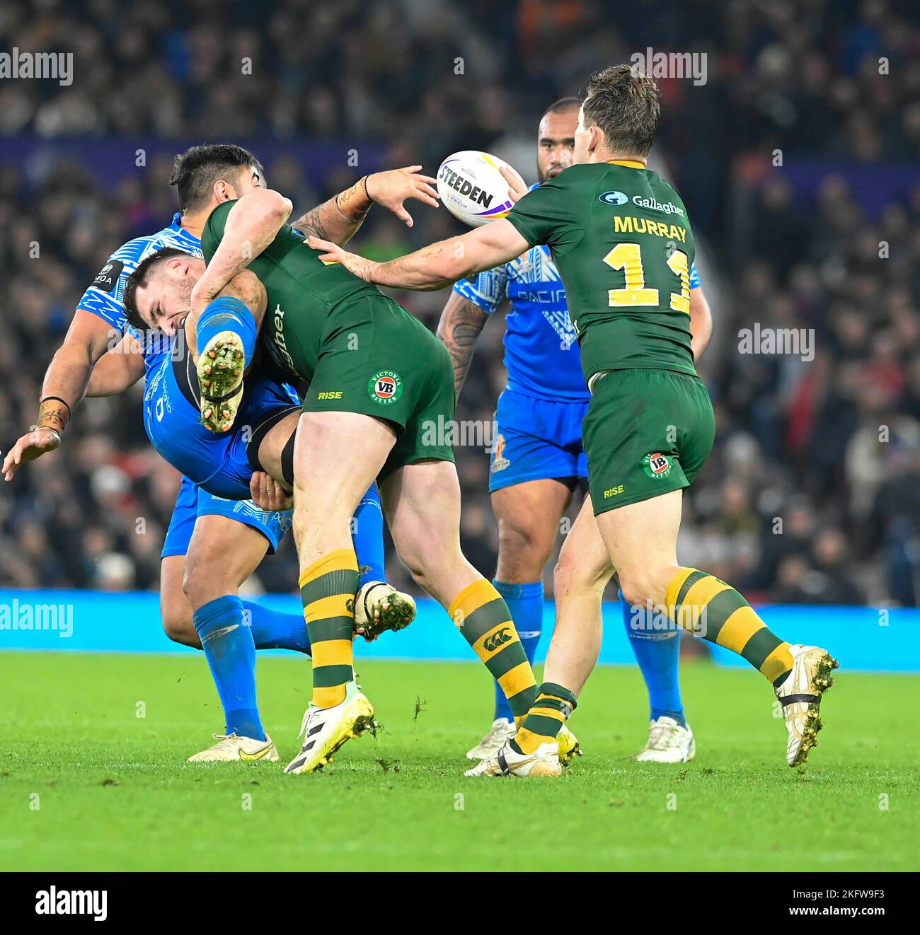 Manchester ENGLAND - NOVEMBER 19.Angus Crichton of Australia brings ...
