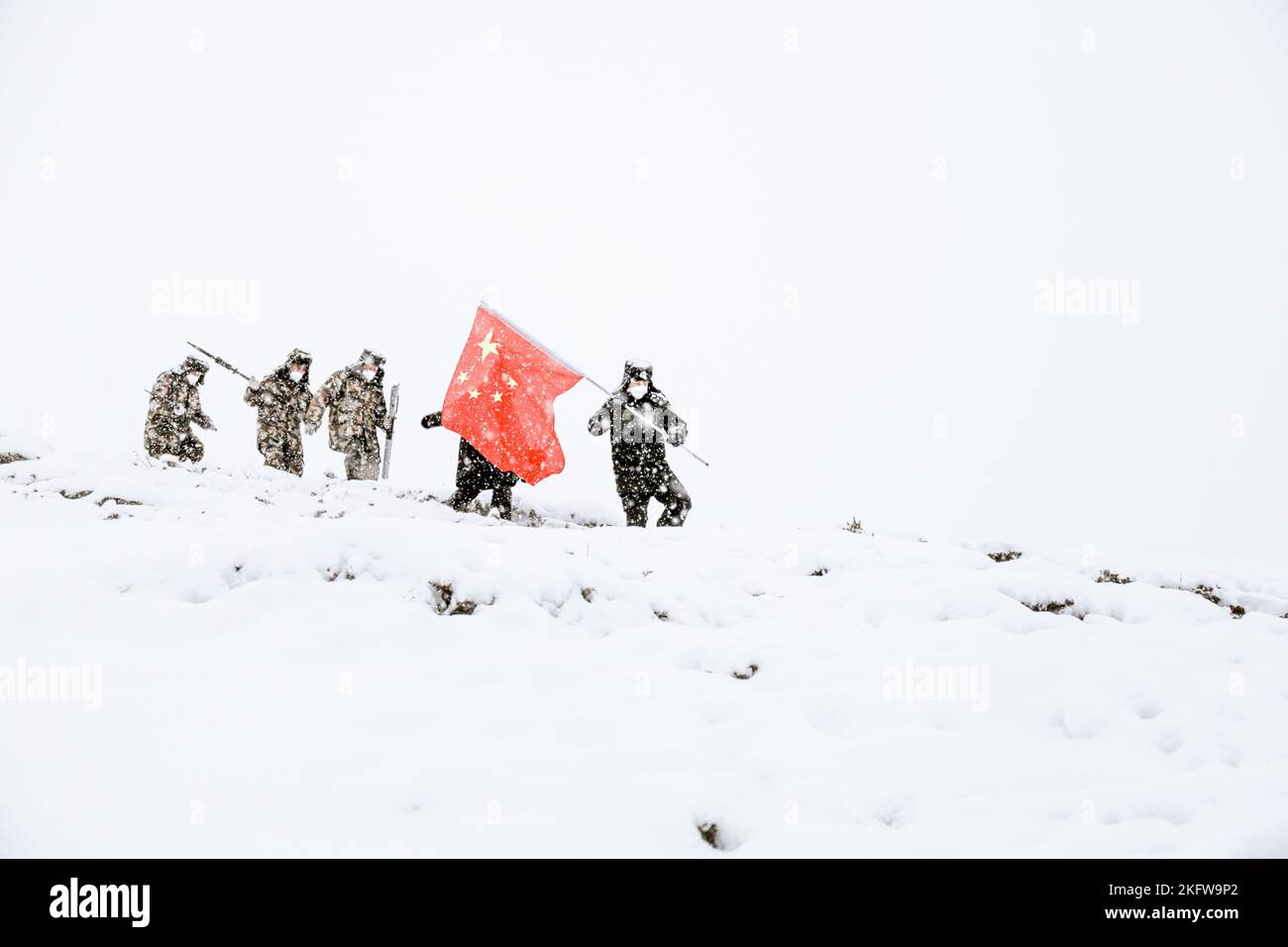 ALTAY, CHINA - NOVEMBER 20, 2022 - Border police patrol the border ...