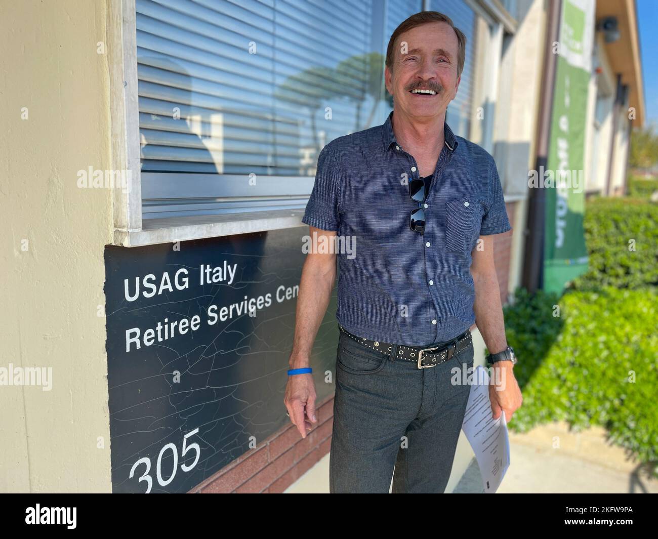 Bill Murphy, President of the Retiree Council, is shown outside of the ...
