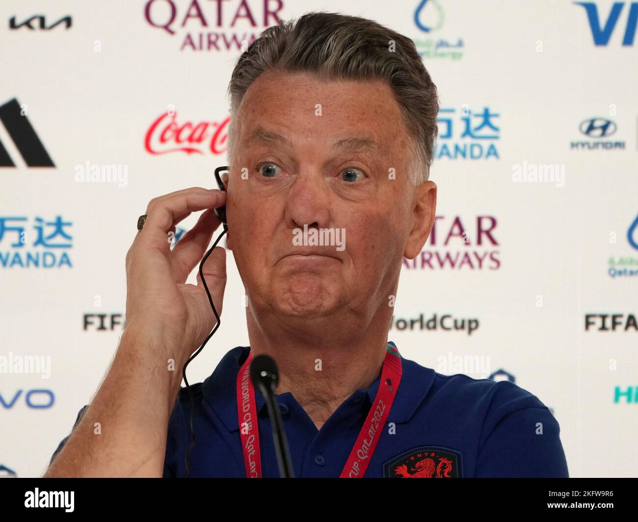 Doha, Qatar. 20th Nov, 2022. Netherlands' head Coach Louis van Gaal ...