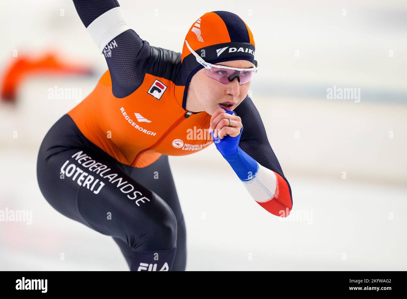 HEERENVEEN, NETHERLANDS - NOVEMBER 20: Michelle de Jong of The ...