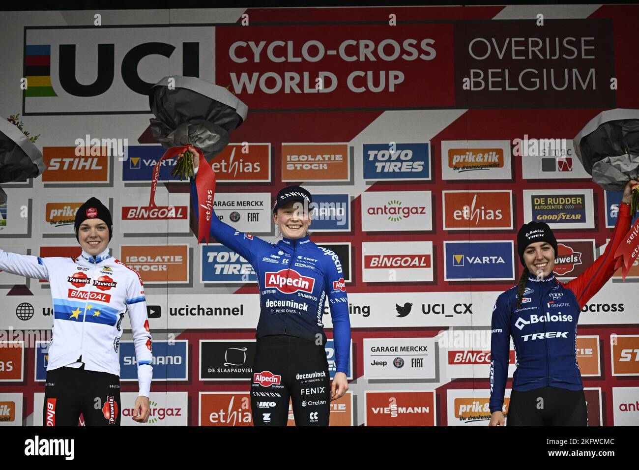 Dutch Fem Van Empel, winner Dutch Puck Pieterse and Dutch Shirin van ...