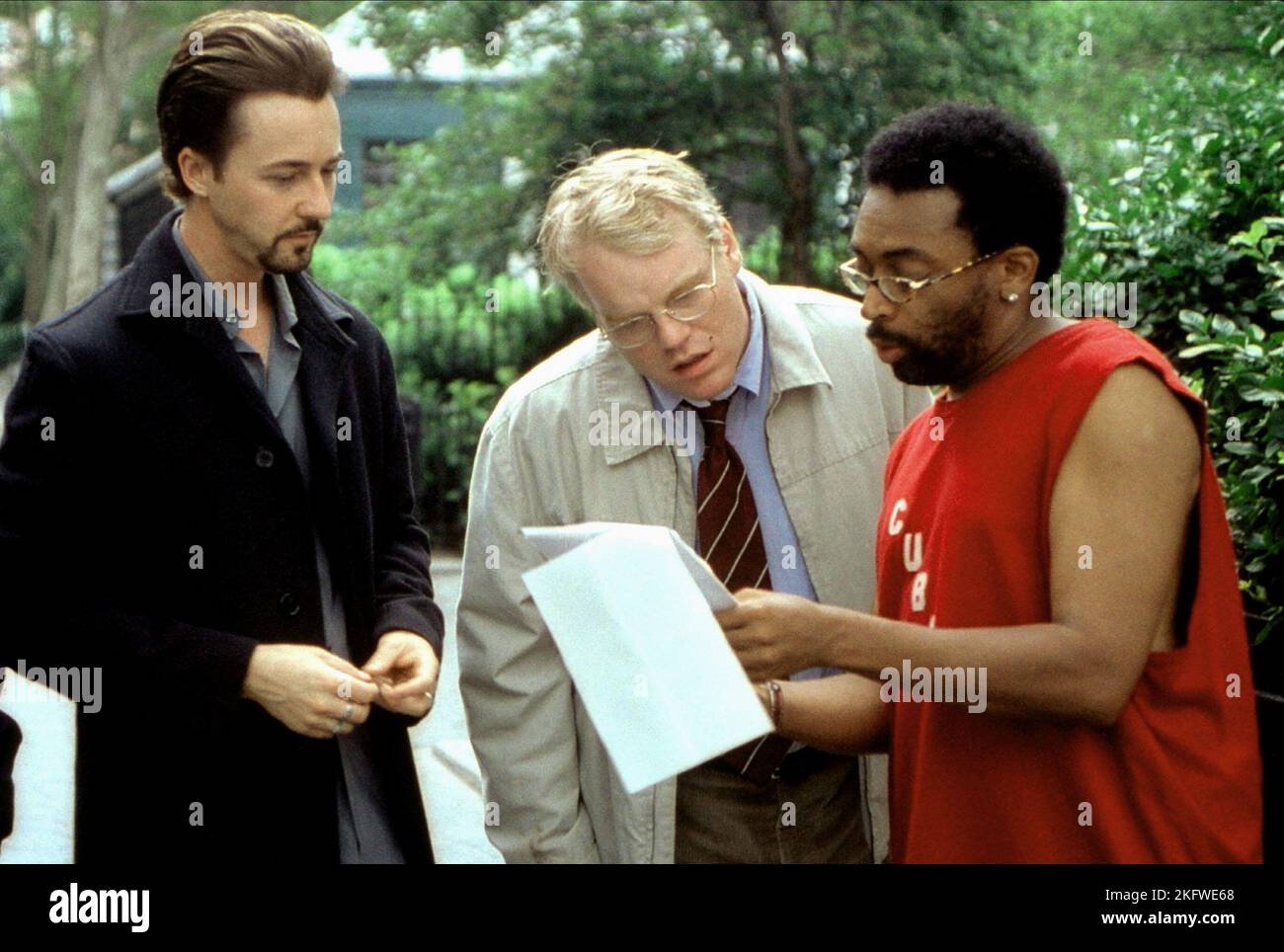 EDWARD NORTON, PHILIP SEYMOUR HOFFMAN, SPIKE LEE, 25TH HOUR, 2002 Stock ...