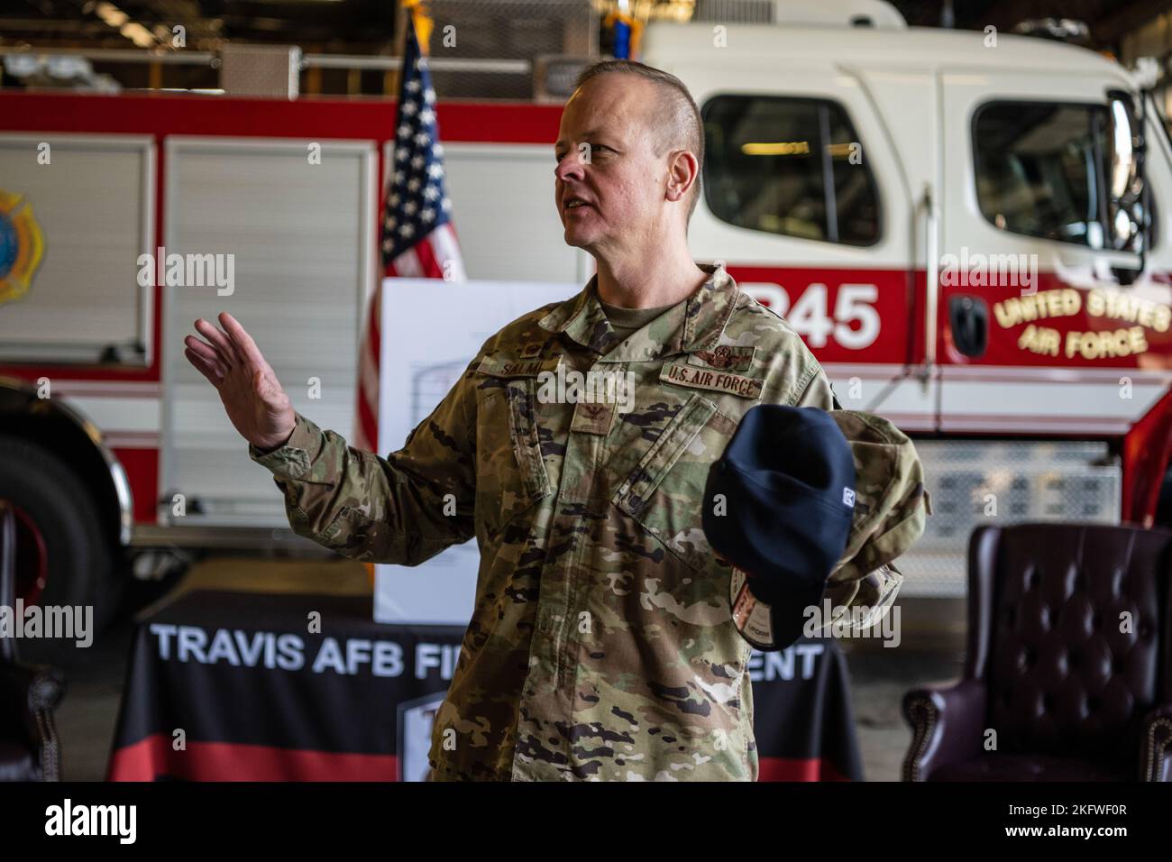 U.S. Air Force Col. Derek Salmi, 60th Air Mobility Wing commander ...
