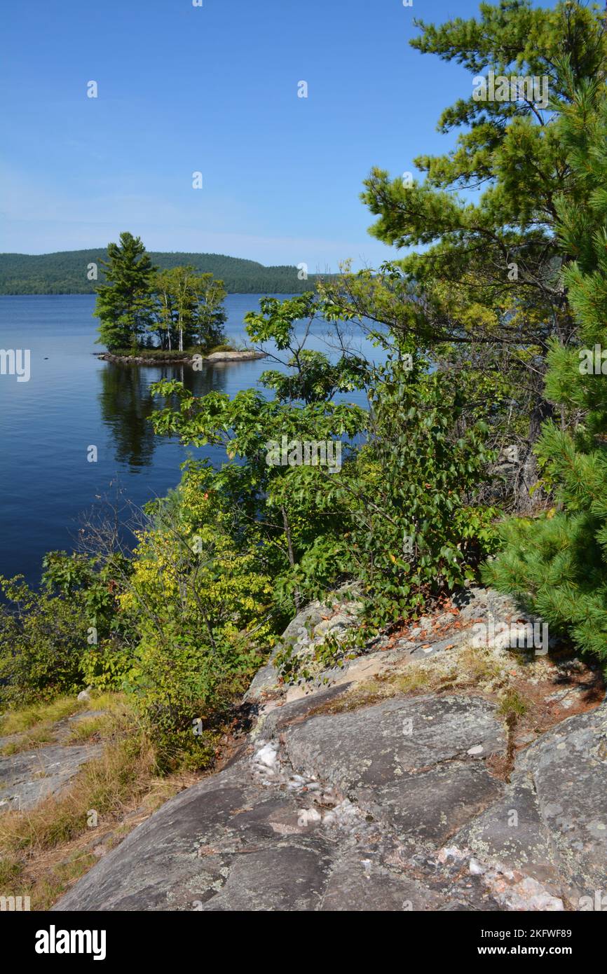 Views of the Ottawa River from a high point on the Canadian Shield ...