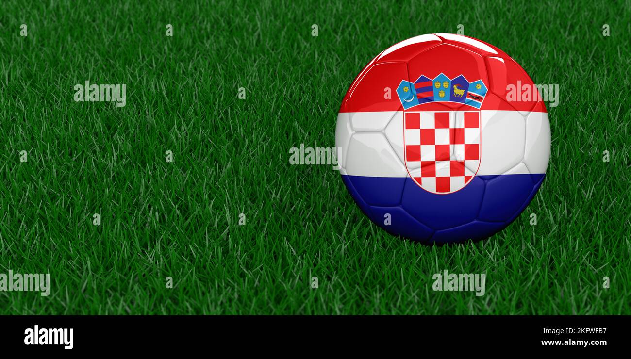 Croatia National football with country flag pattern. Soccer tournament ...