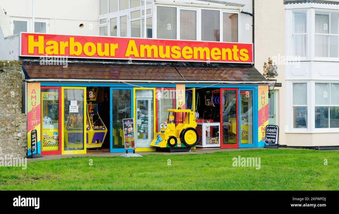 Amusement arcade, West Bay, Dorset, UK - John Gollop Stock Photo - Alamy