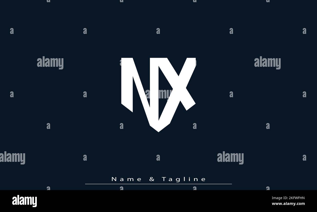 Alphabet letters Initials Monogram logo NX , XN Stock Vector Image ...