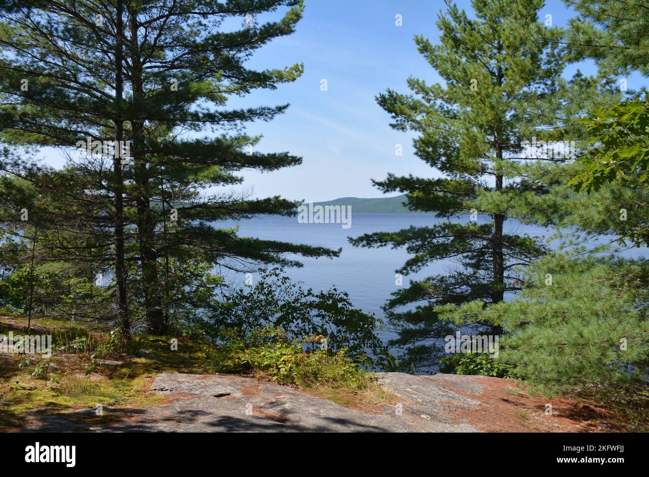 Views of the Ottawa River from a high point on the Canadian Shield ...