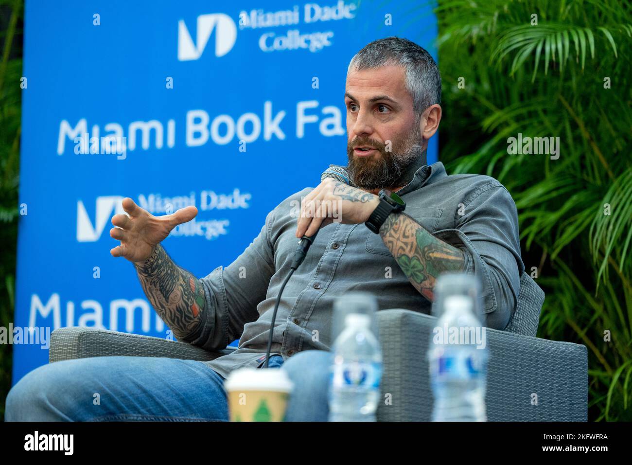 MIAMI, Fl-NOV19: Michael Fanone is seen during Michael Fanone book presentation at the Miami ...