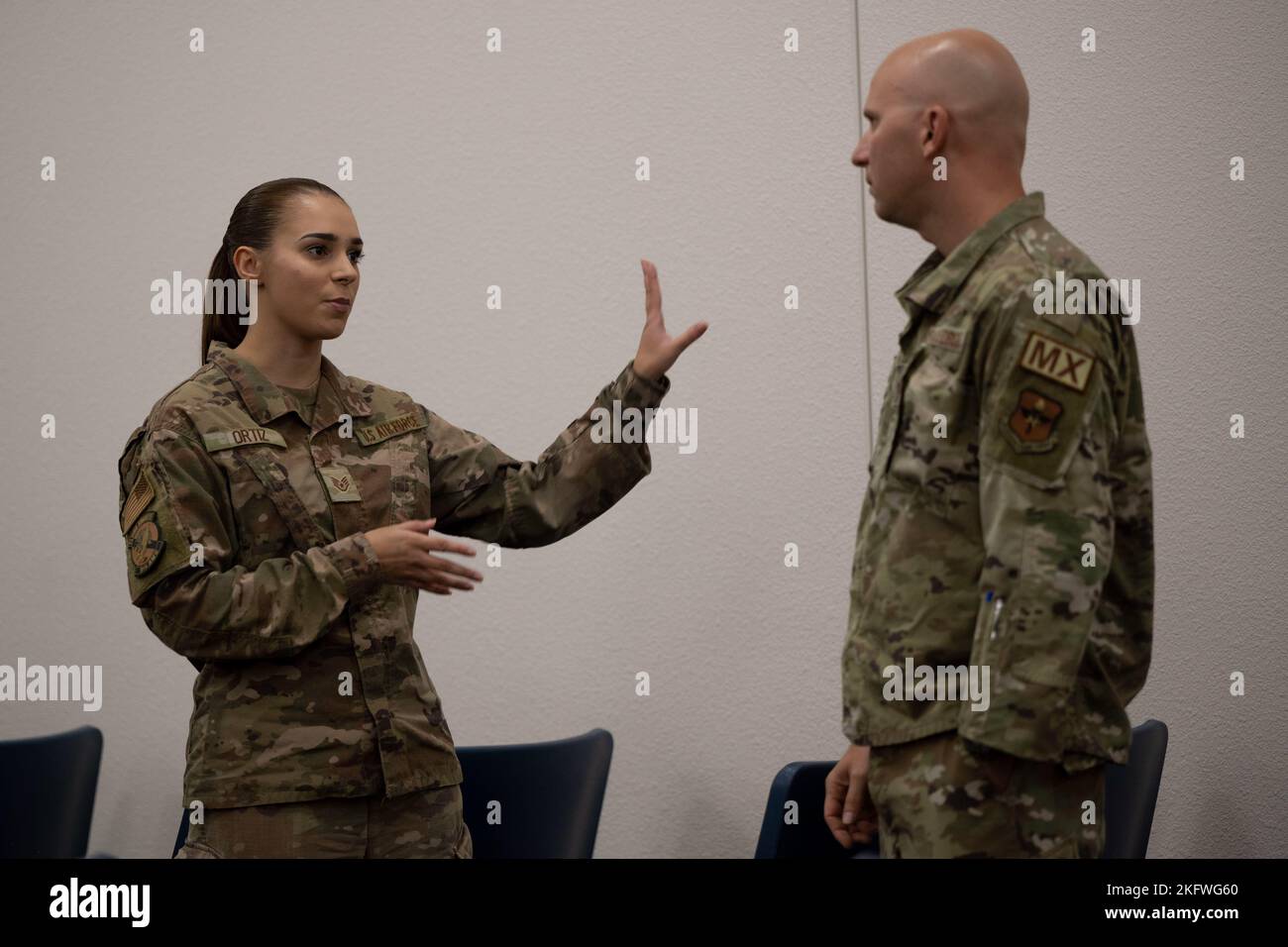 U.S. Air Force Staff Sgt. Klowie Ortiz, 49th Aircraft Maintenance Squadron MQ-9 avionics ...
