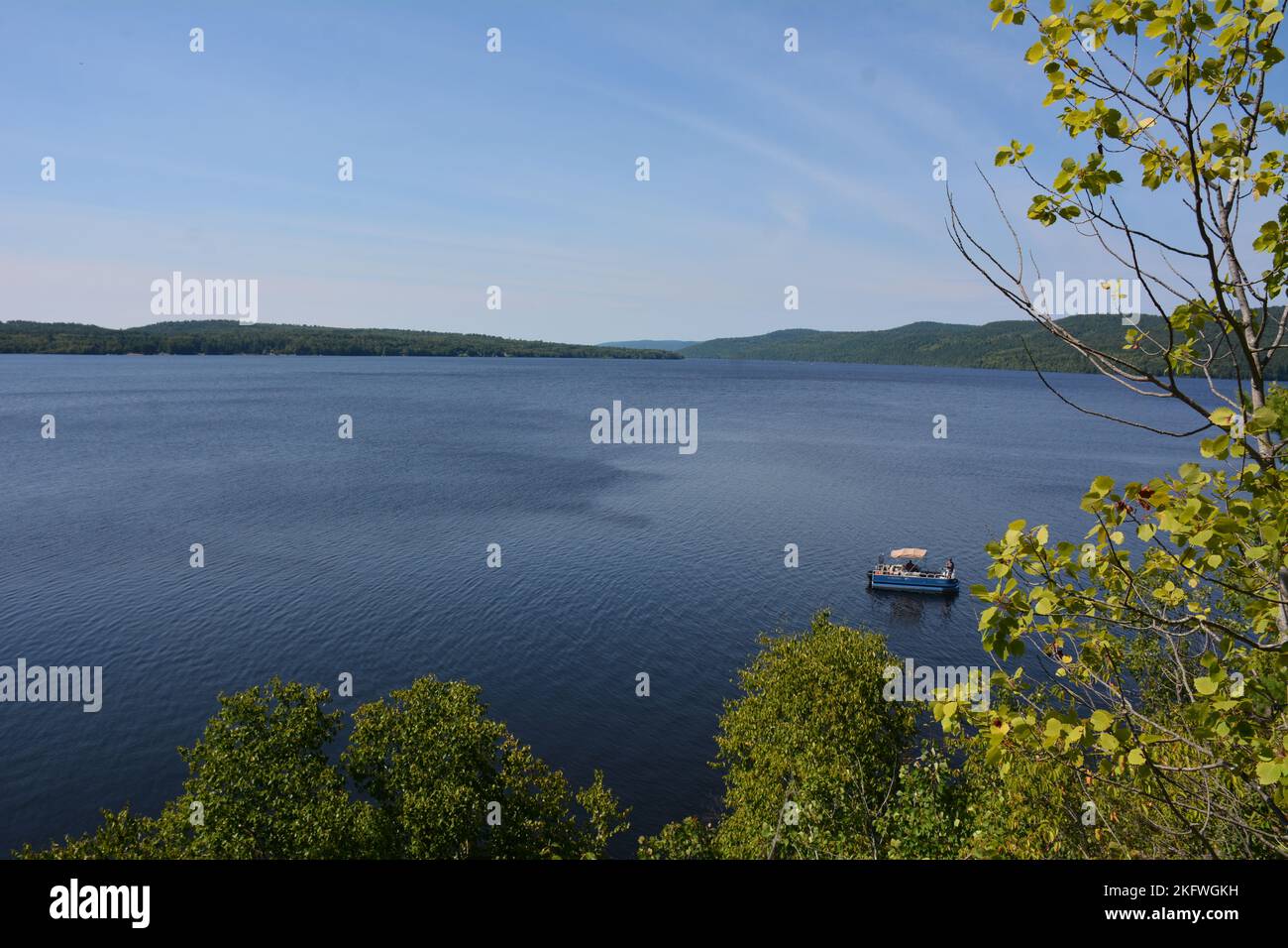 Views of the Ottawa River from a high point on the Canadian Shield ...
