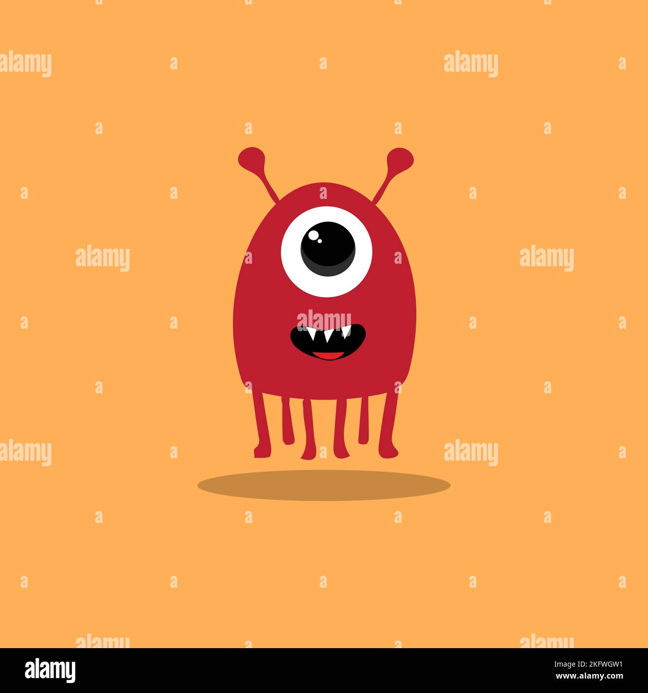 Cute cartoon monsters character. Monsters in flat style vector. Vector ...