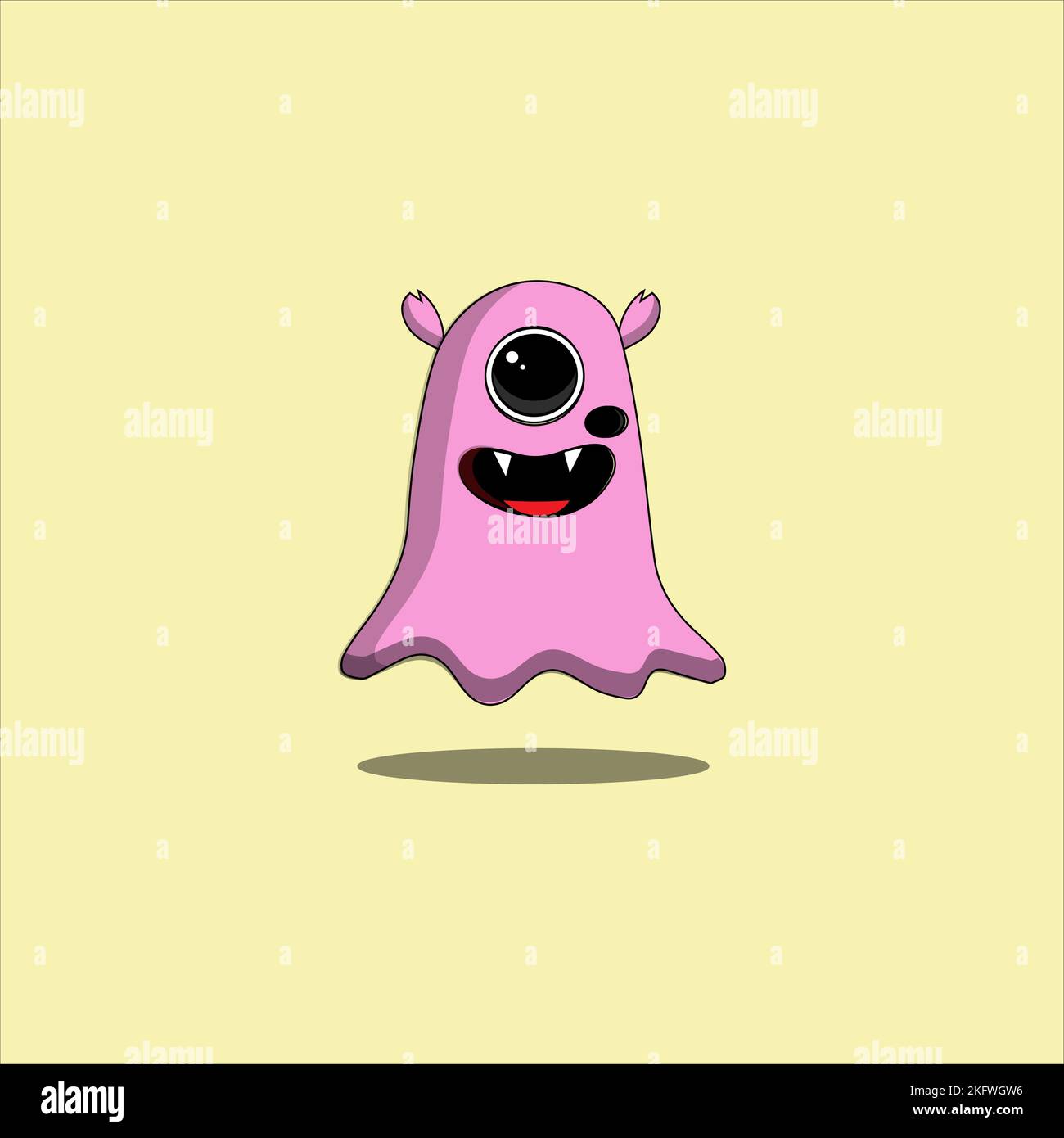 Cute cartoon monsters character. Monsters in flat style vector. Vector ...