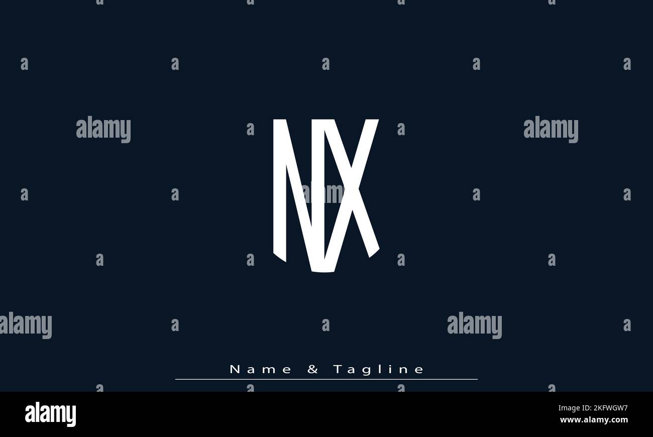Alphabet letters Initials Monogram logo NX , XN Stock Vector Image ...