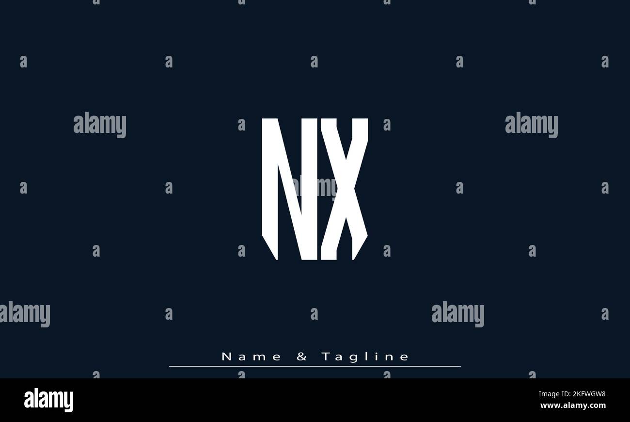 Alphabet letters Initials Monogram logo NX , XN Stock Vector Image ...