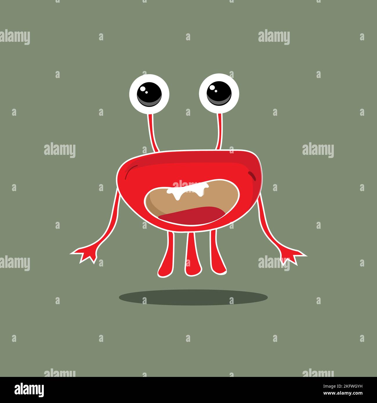 Cute cartoon monsters character. Monsters in flat style vector. Vector ...