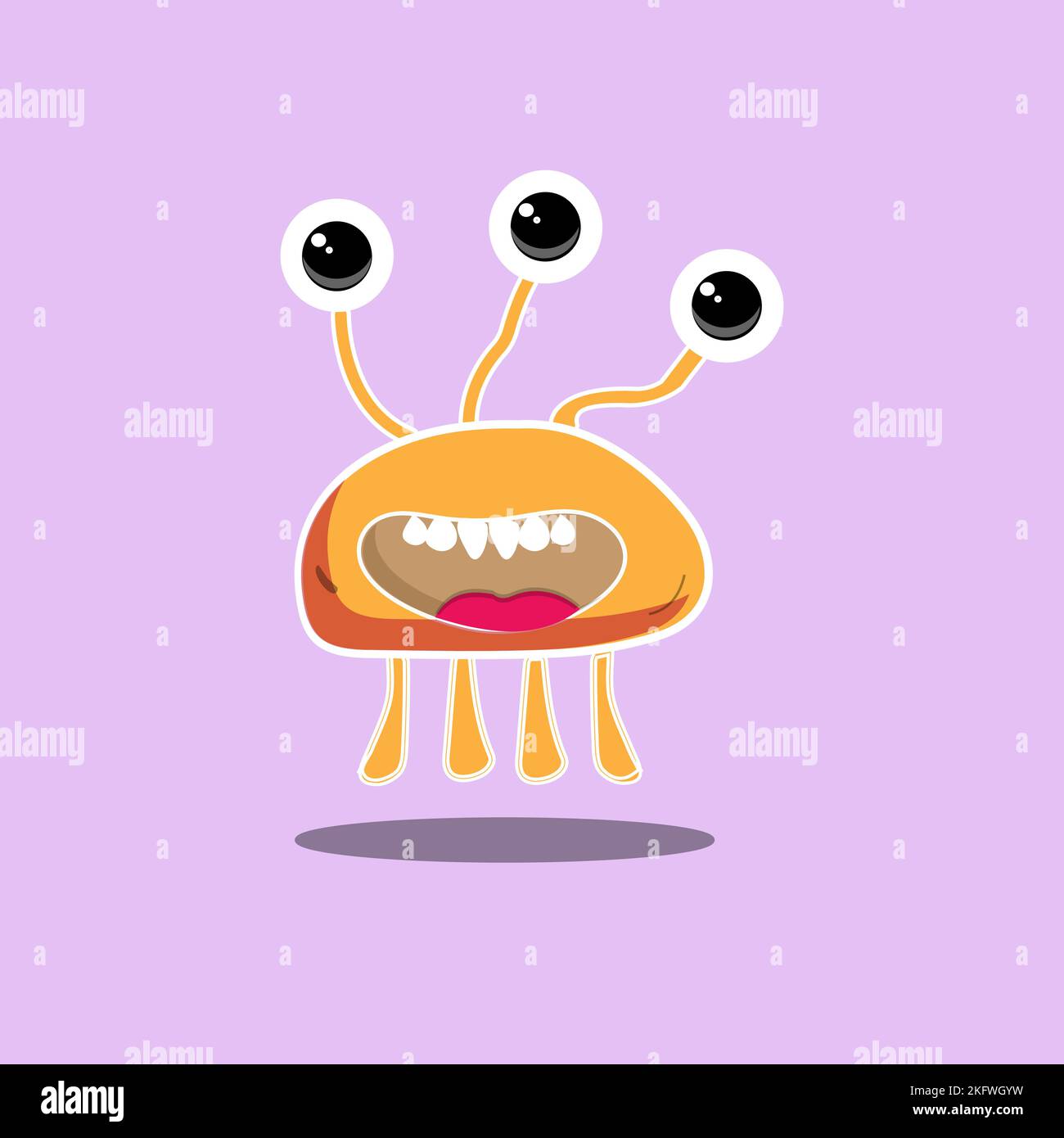 Cute cartoon monsters character. Monsters in flat style vector. Vector ...