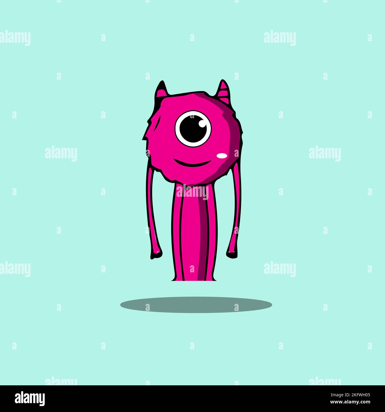 Cute cartoon monsters character. Monsters in flat style vector. Vector ...
