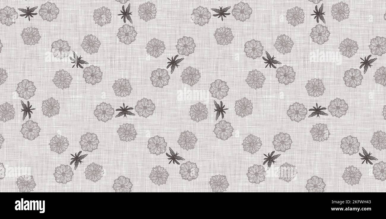 Farmhouse gray butterfly seamless border. Rustic French wildlife for ...