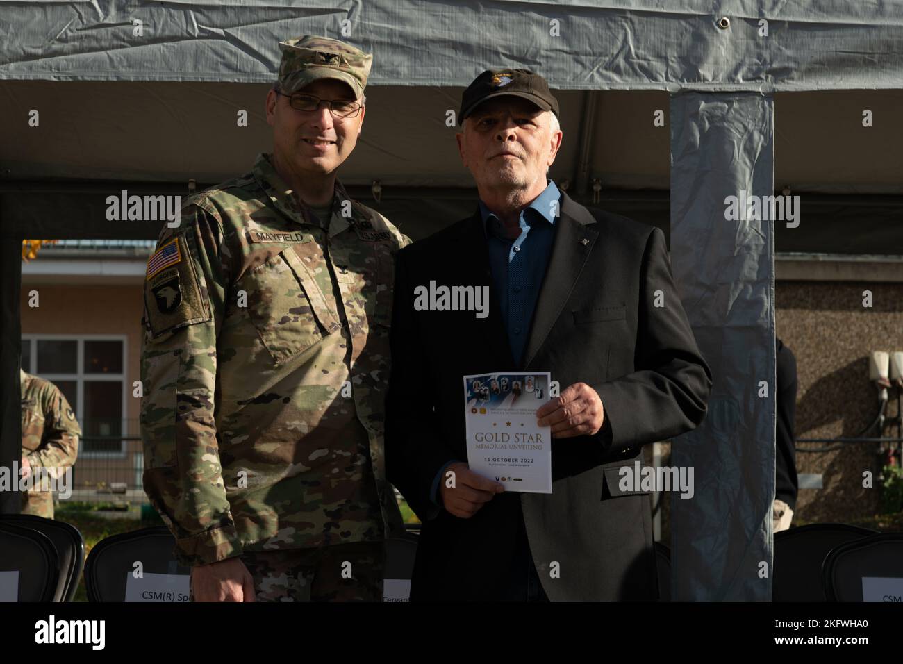 U.S. Army Col. David Mayfield, commander, U.S. Army Garrison Wiesbaden ...