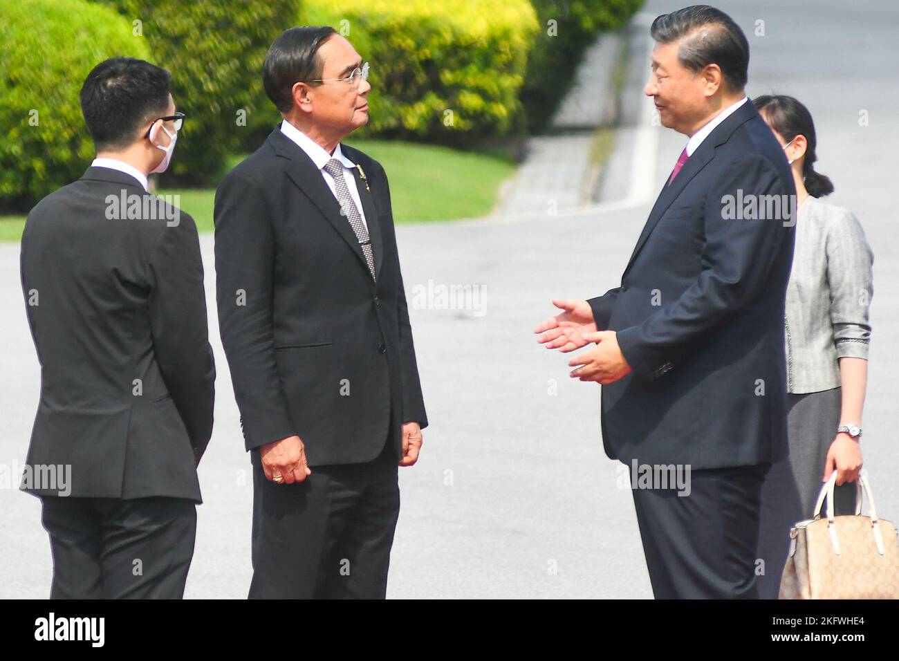 (11/19/2022) Thai Prime Minister Prayut Chan-o-cha welcome official Xi Jinping President of the ...