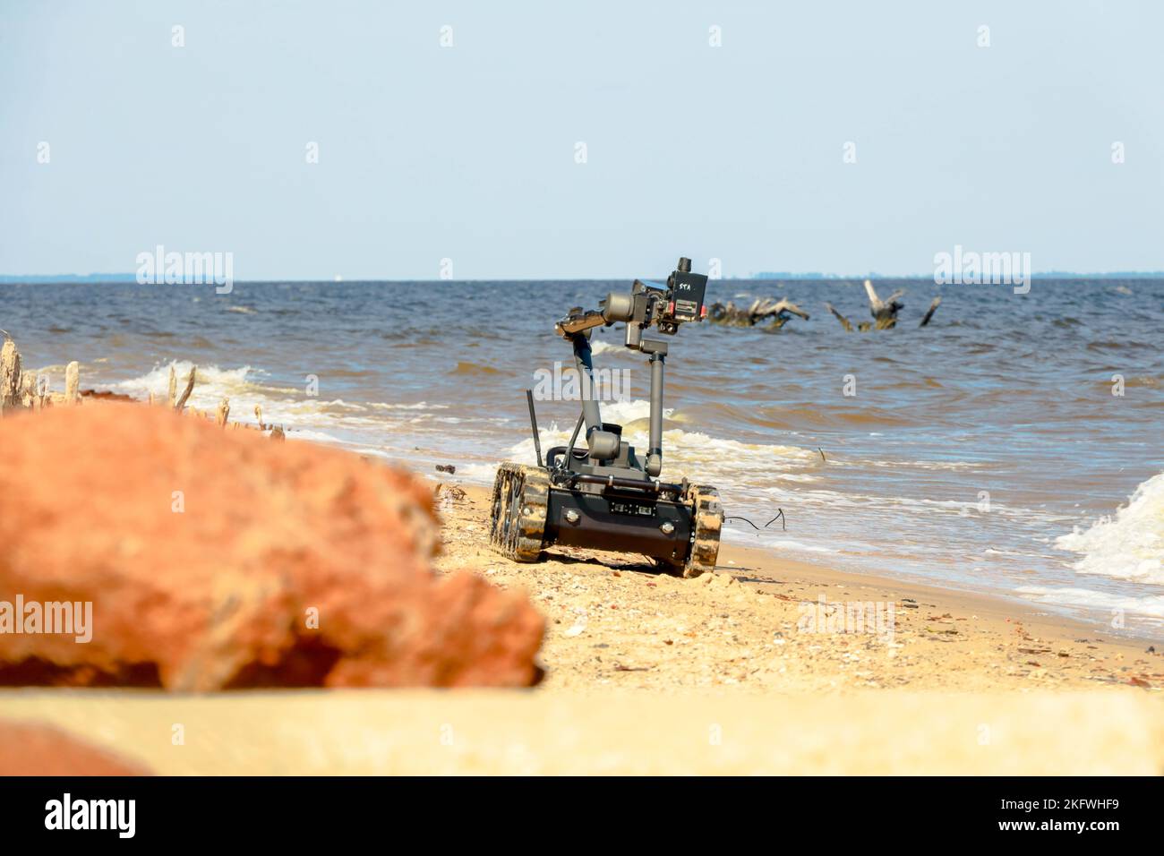 A Man Transportable Robot System, a robot used by explosive ordnance ...