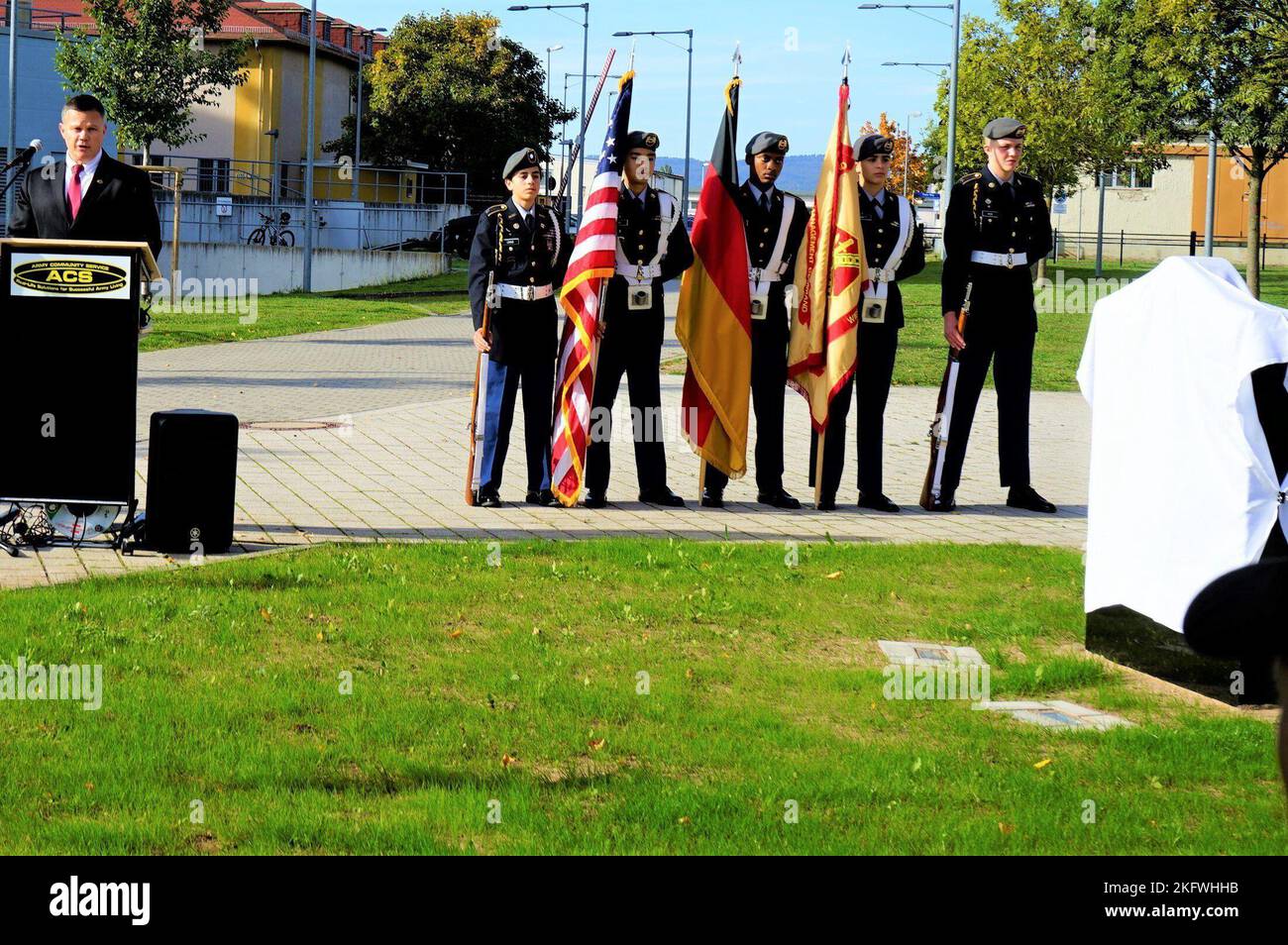 WIESBADEN, Germany – Members of the Wiesbaden High School Junior ROTC ...