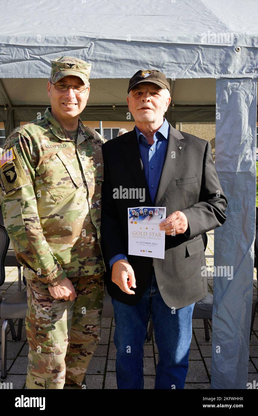 WIESBADEN, Germany – Col. David W. Mayfield (left), Commander, U.S ...