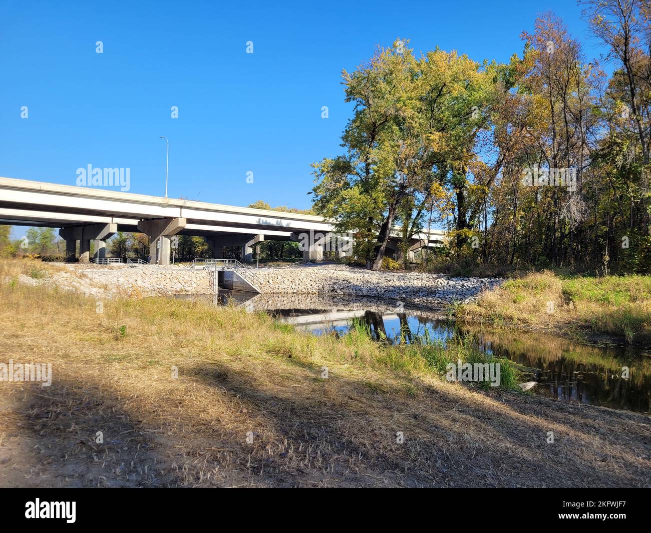 One of the water level management structures at the Bass Ponds project ...