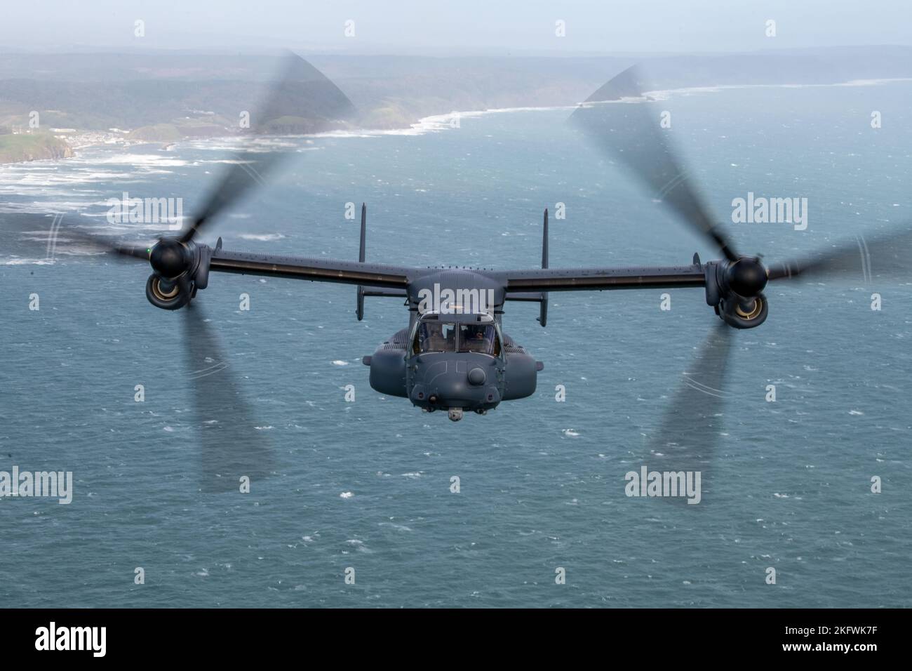 A CV-22 Osprey from the 21st Special Operations Squadron flies in ...