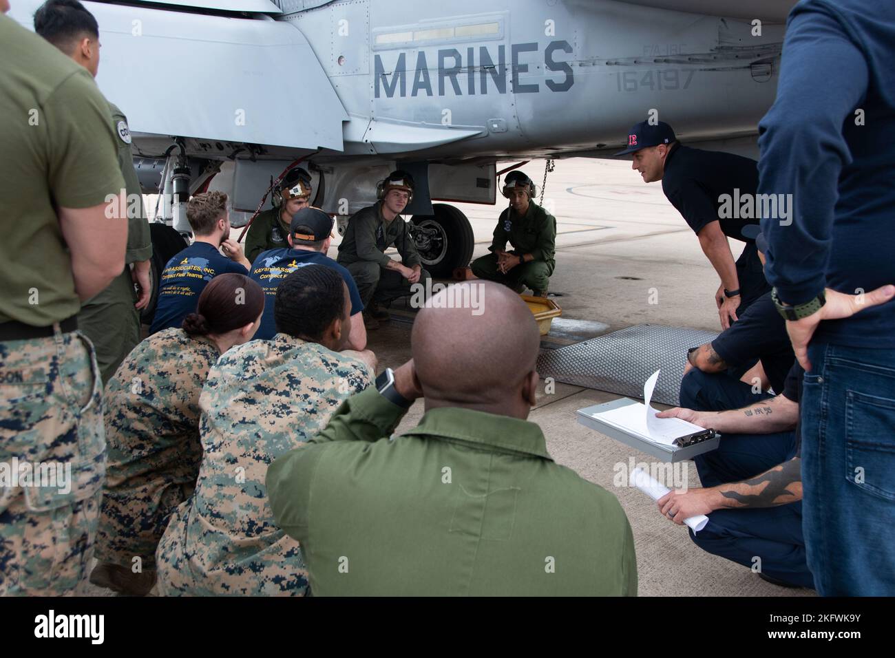 Flight line and facility fire extinguisher training with USMC VMFA ...