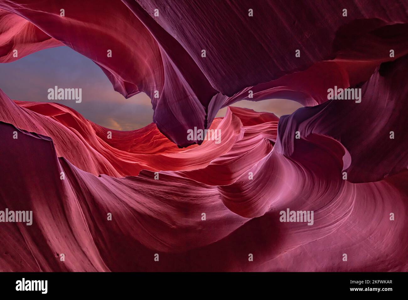 A low angle background of the silky smooth Antelope canyon sandstones ...