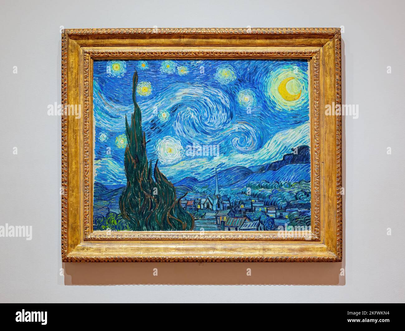 New York, SEP 15 2014 - Close up shot of the starry night by Van Gogh ...