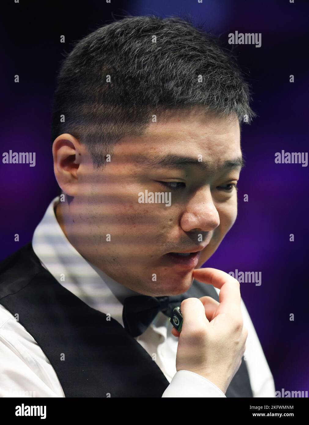 China’s Ding Junhui during day nine of the Cazoo UK Snooker ...