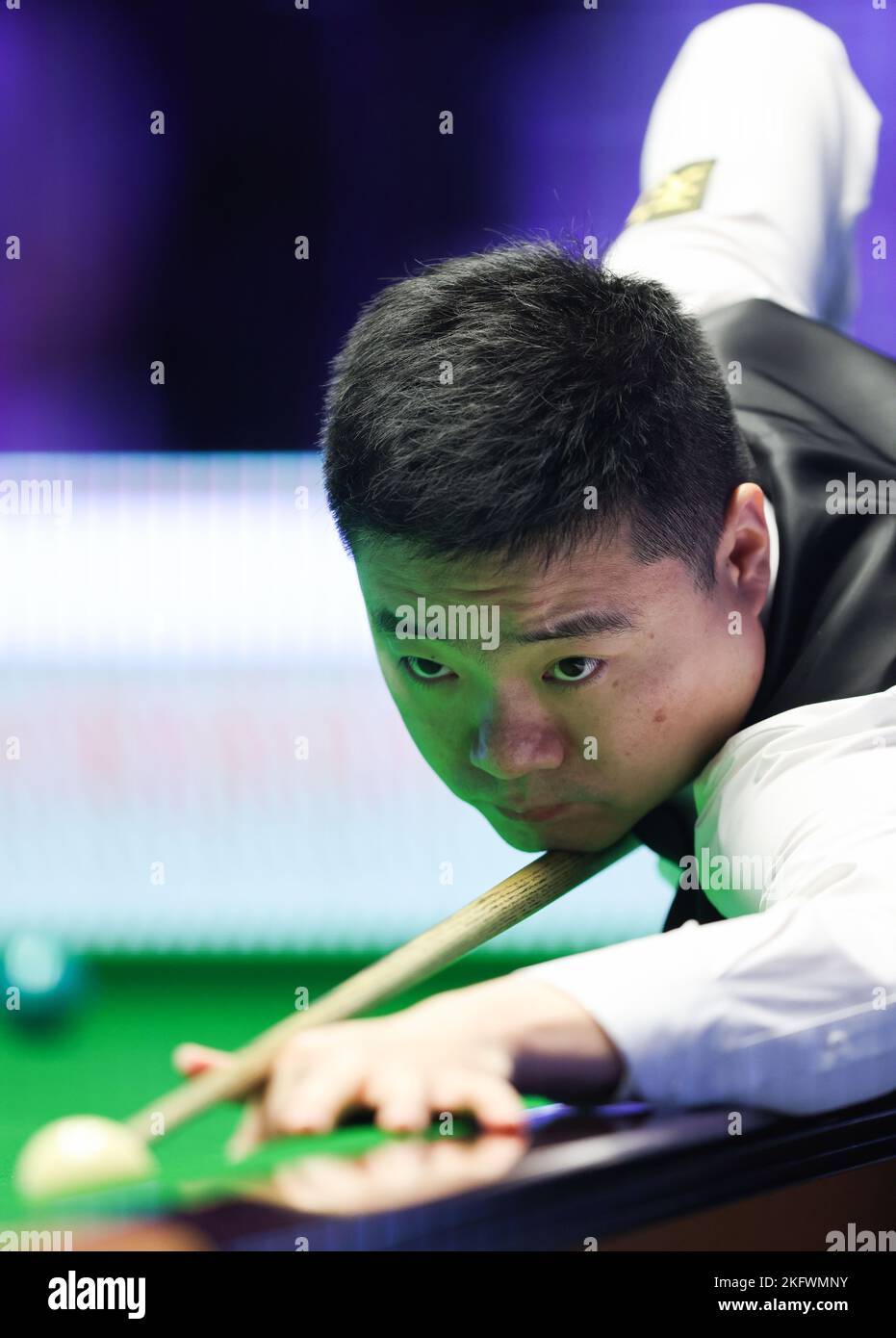 China’s Ding Junhui during day nine of the Cazoo UK Snooker ...