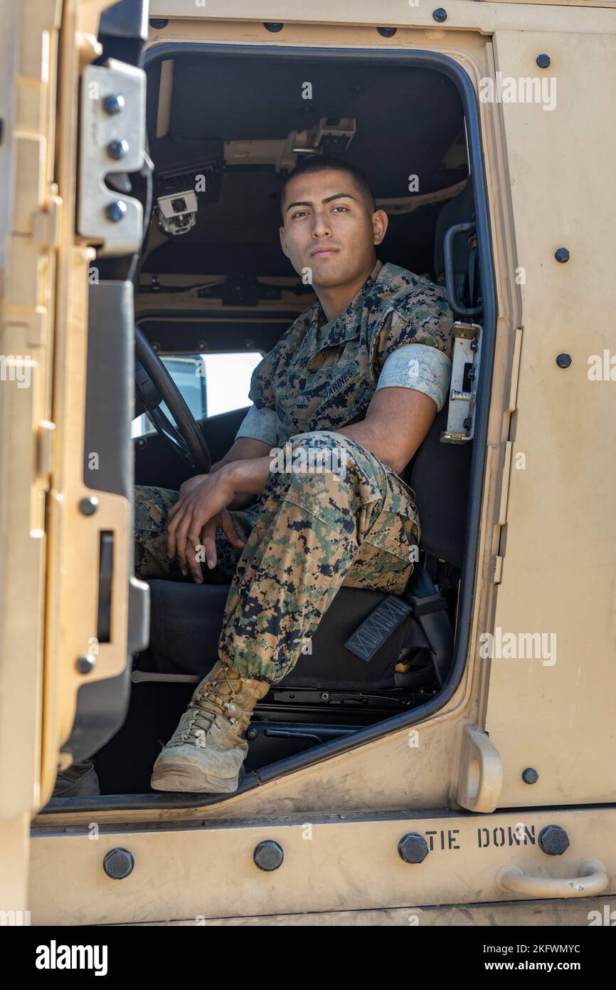 U.S. Marine Corps Cpl. Emmanuel Ortiz, motor vehicle operator with ...