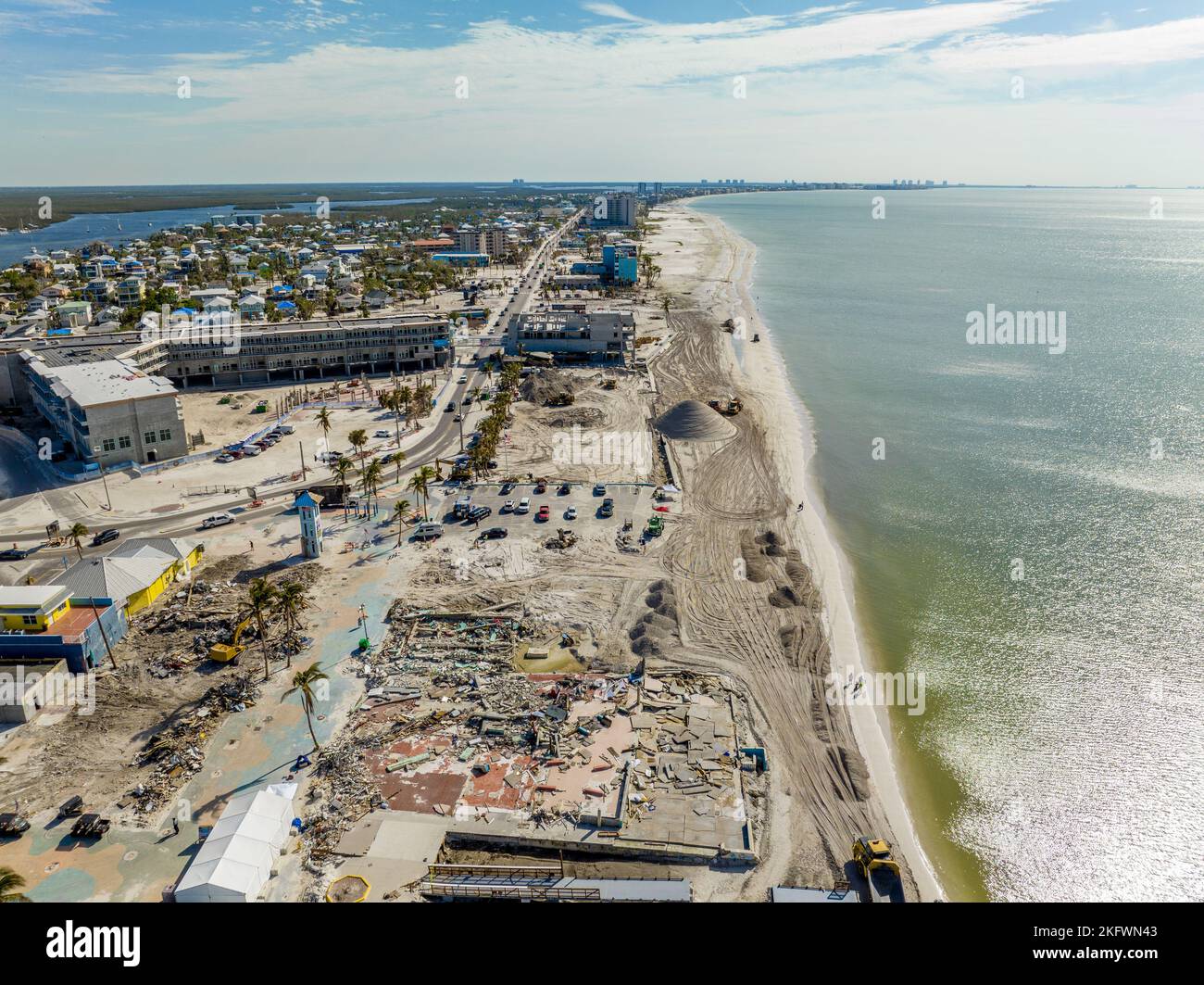 Aerial drone photo Fort Myers Beach Hurricane Ian aftermath and ...