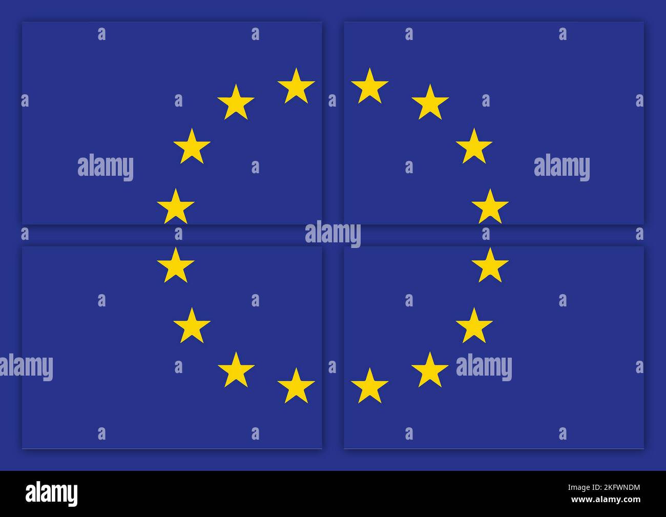 Banner with Flag of European Union Stock Photo - Alamy