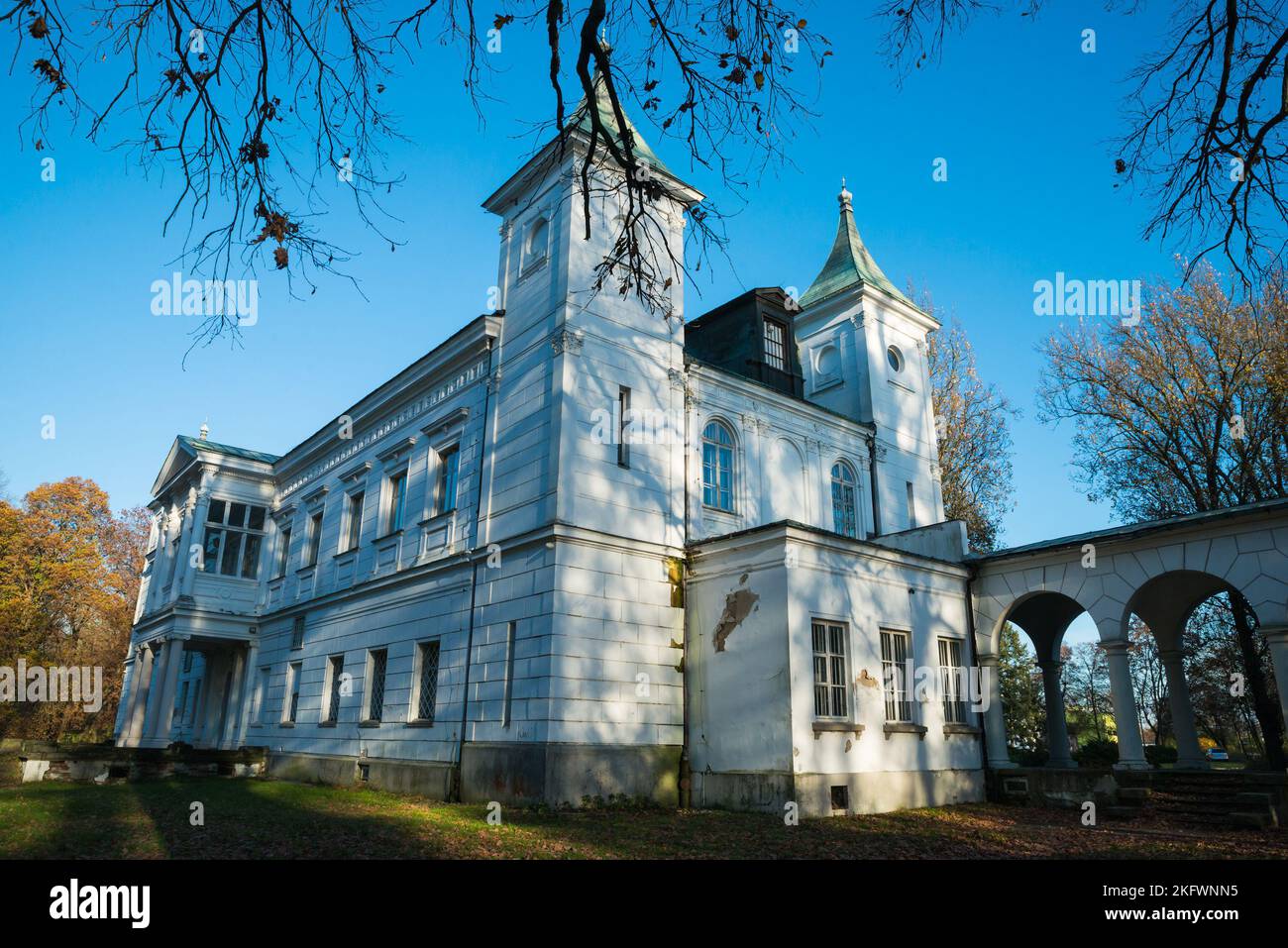 Palace in Falenty, Gmina Raszyn, within Pruszków County, Masovian ...