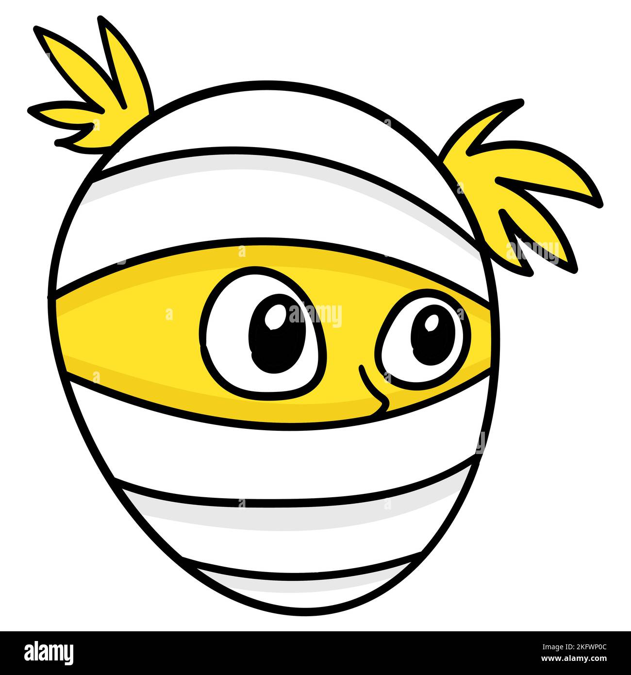 An editable vector of a yellow mummy covered by bandages Stock Vector ...