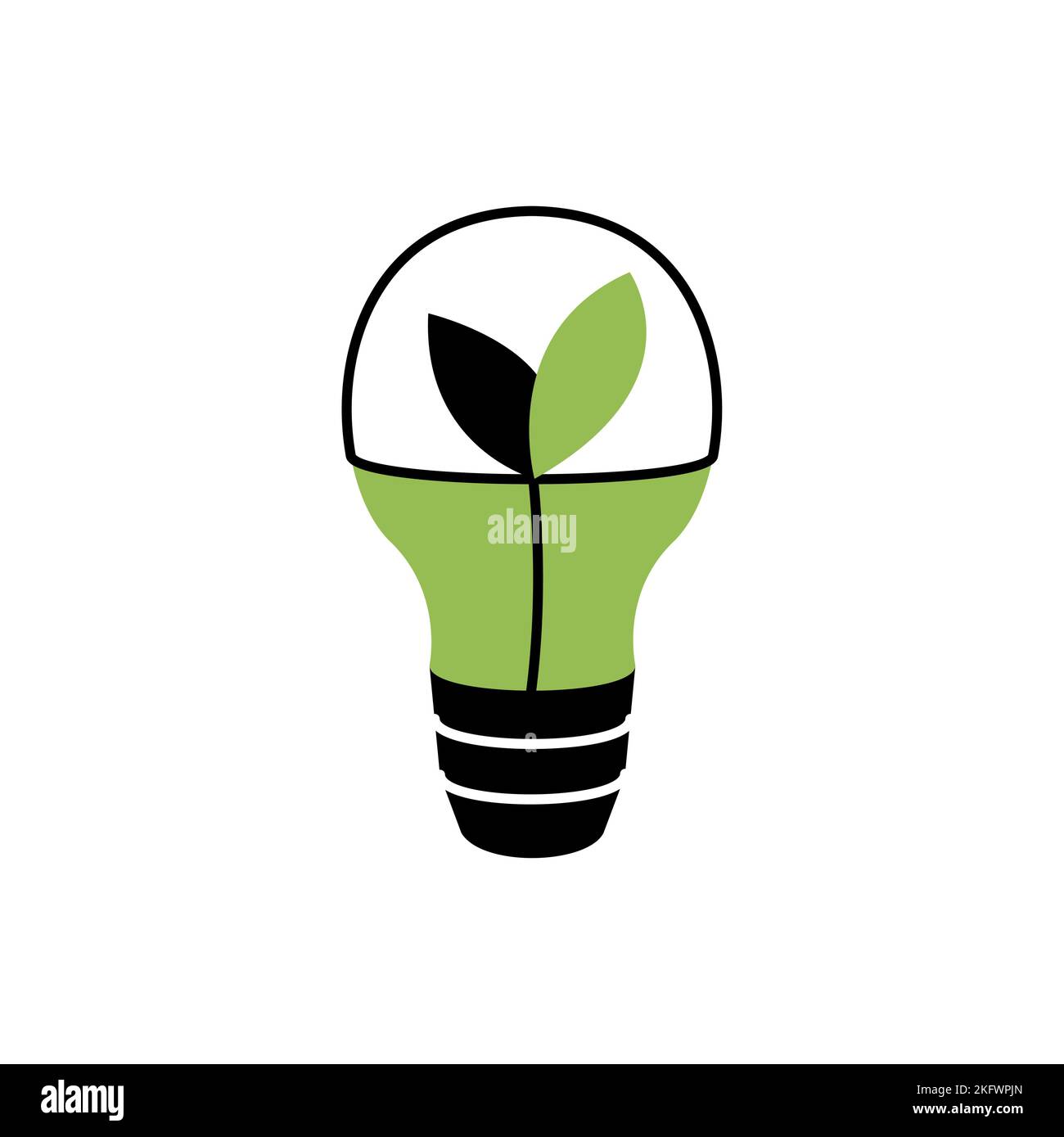 Sustainability concept icons. Light bulb with plant inside Stock Vector ...