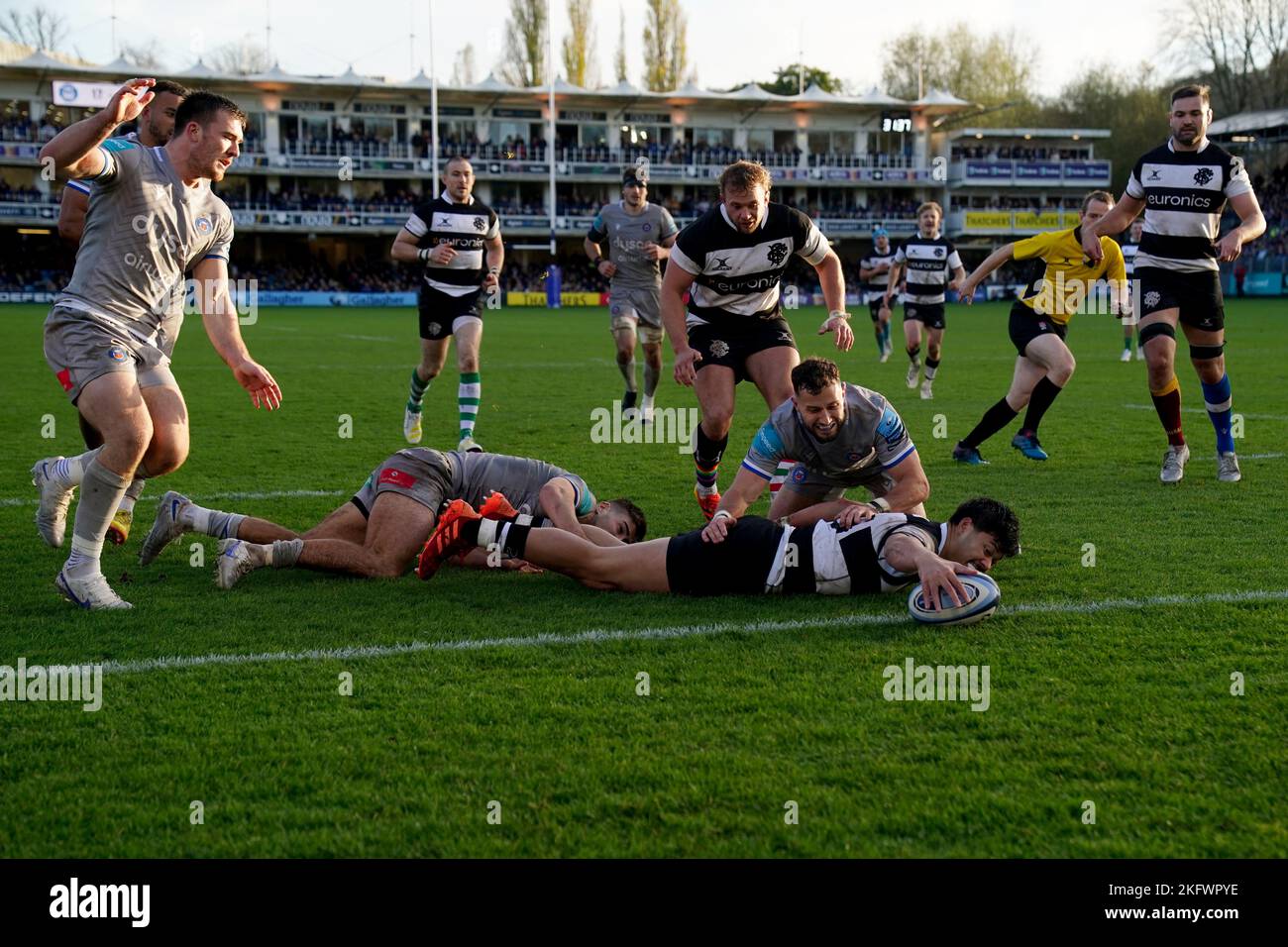 Barbarians’ Mike Brown scores a try during the friendly match at The ...